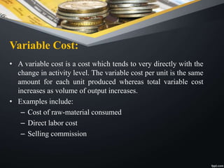 Fixed & variable cost | PPTX