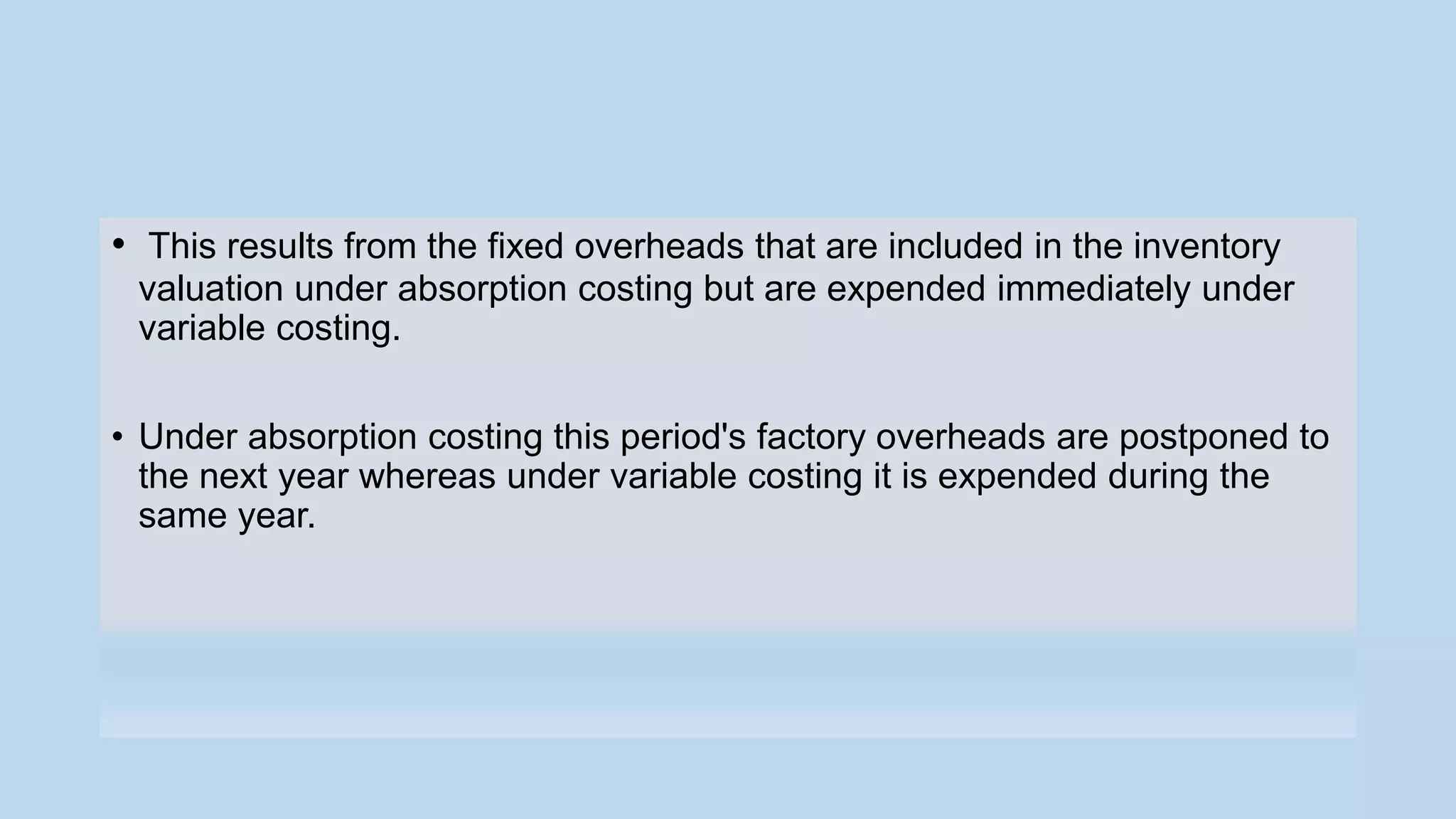 Variable costing & absorption costing | PPTX