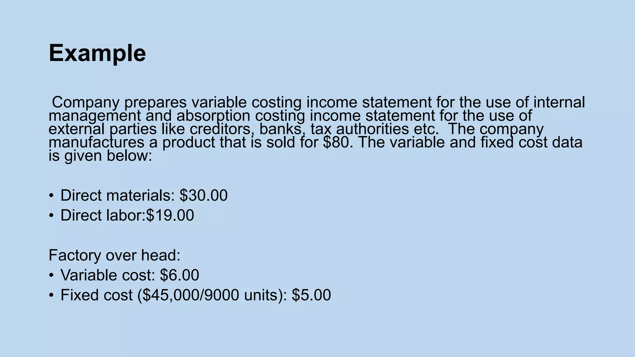 Variable costing & absorption costing | PPTX