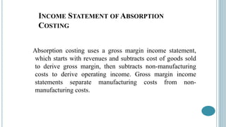Variable costing & absorption costing | PPTX