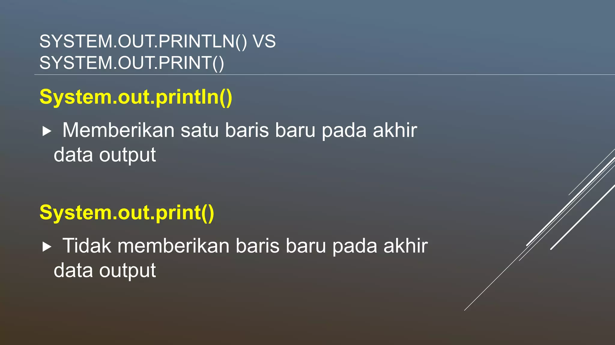 Variable, deklarasi dan inisialisasi | PPTX