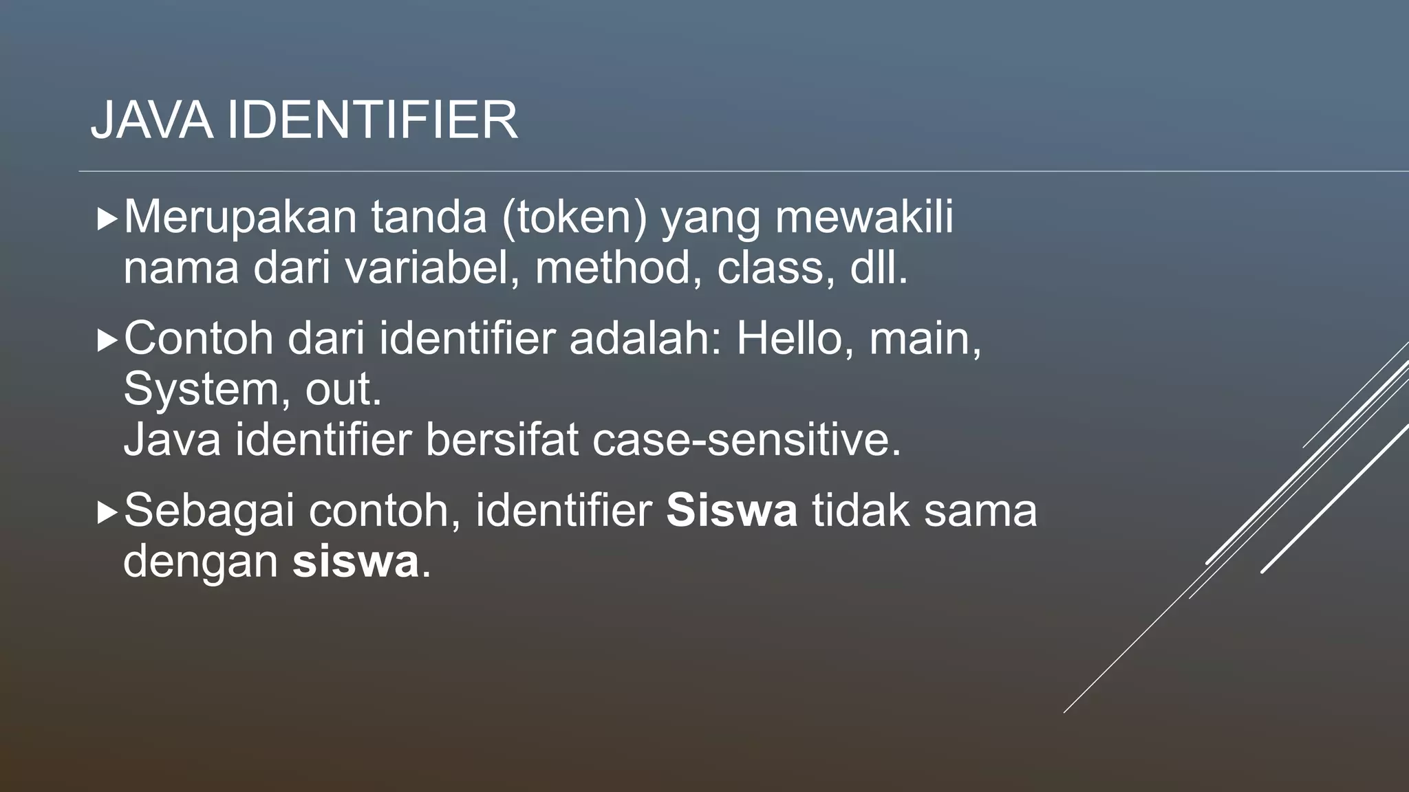 Variable, deklarasi dan inisialisasi | PPTX