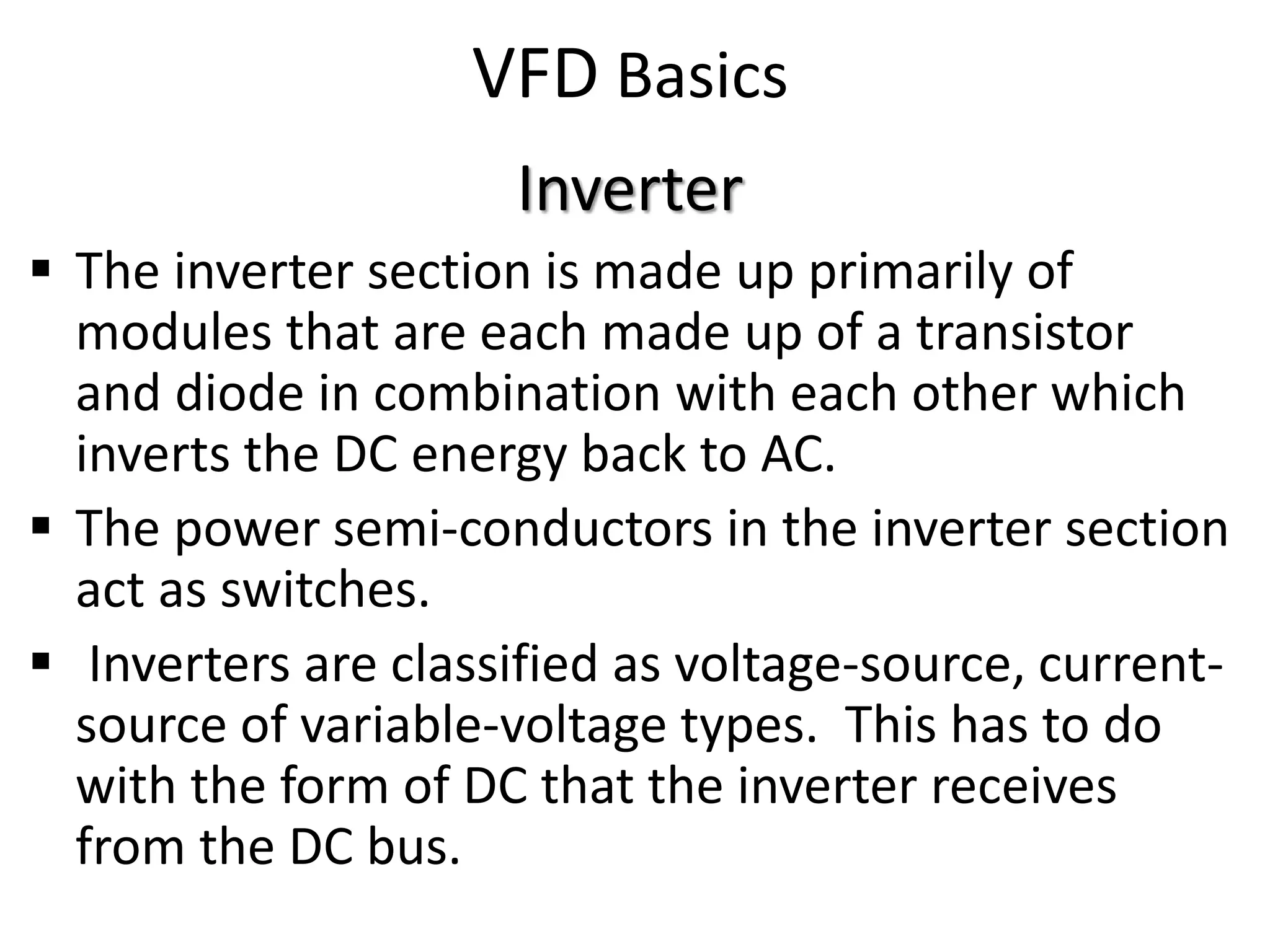 Variable frequency drive and variable frequency control | PPTX