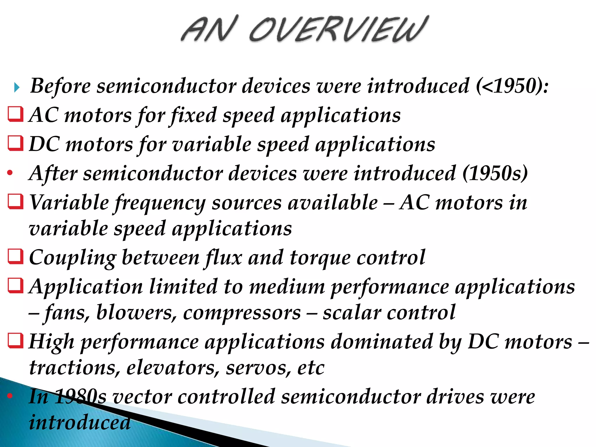 Variable frequency drives for industrial applications | PPTX
