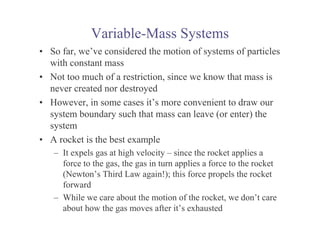 Variable mass system | PDF