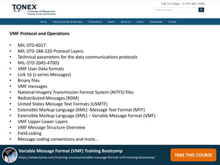 Variable Message Format (VMF) Training Bootcamp | PPTX