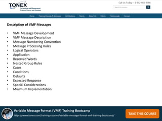 Variable Message Format (VMF) Training Bootcamp | PPTX