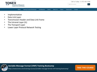 Variable Message Format (VMF) Training Bootcamp | PPTX