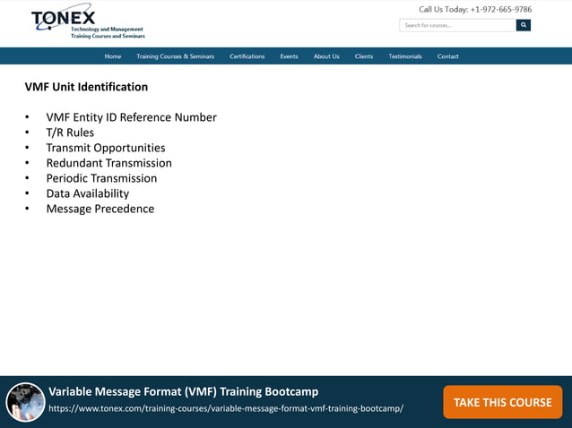 Variable Message Format (VMF) Training Bootcamp | PPT