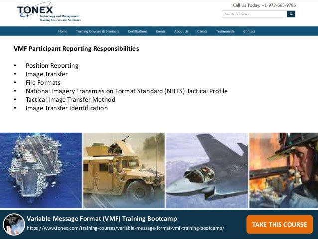 Variable Message Format Vmf Training Bootcamp