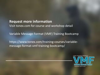 VMF Training, Variable Message Format, A Link 16 Systems Engineering Training Bootcamp | PPTX