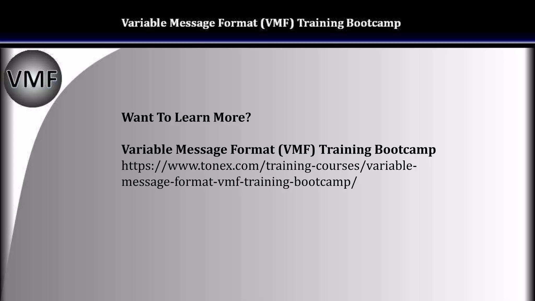 Vmf Message Standard Vmf Data Protocol And Use Cases In Tactical Radios Pptx