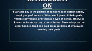 PowerPoint presentation on Variable Pay | PPTX