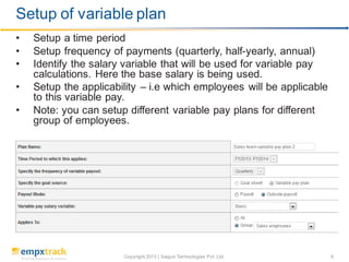 Variable Pay implementation using Empxtrack | PPT