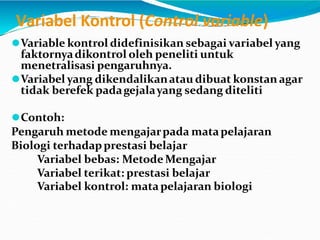 variable penelitian - mata kuliah statistik 2 .pptx