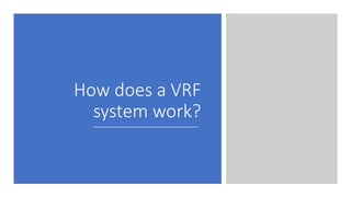 Sick Buildings + Variable Refrigerant Flow (VRF) | PPTX