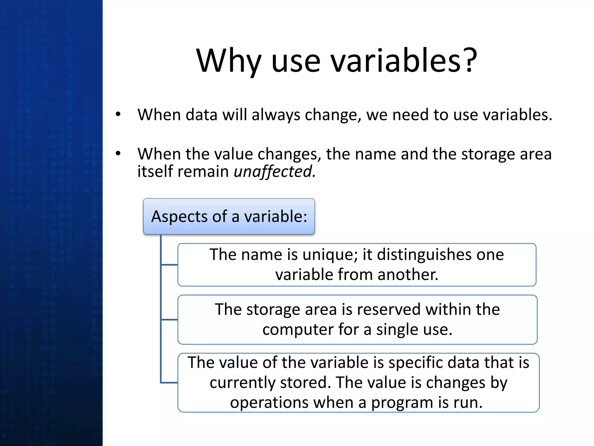 Variables | PPTX
