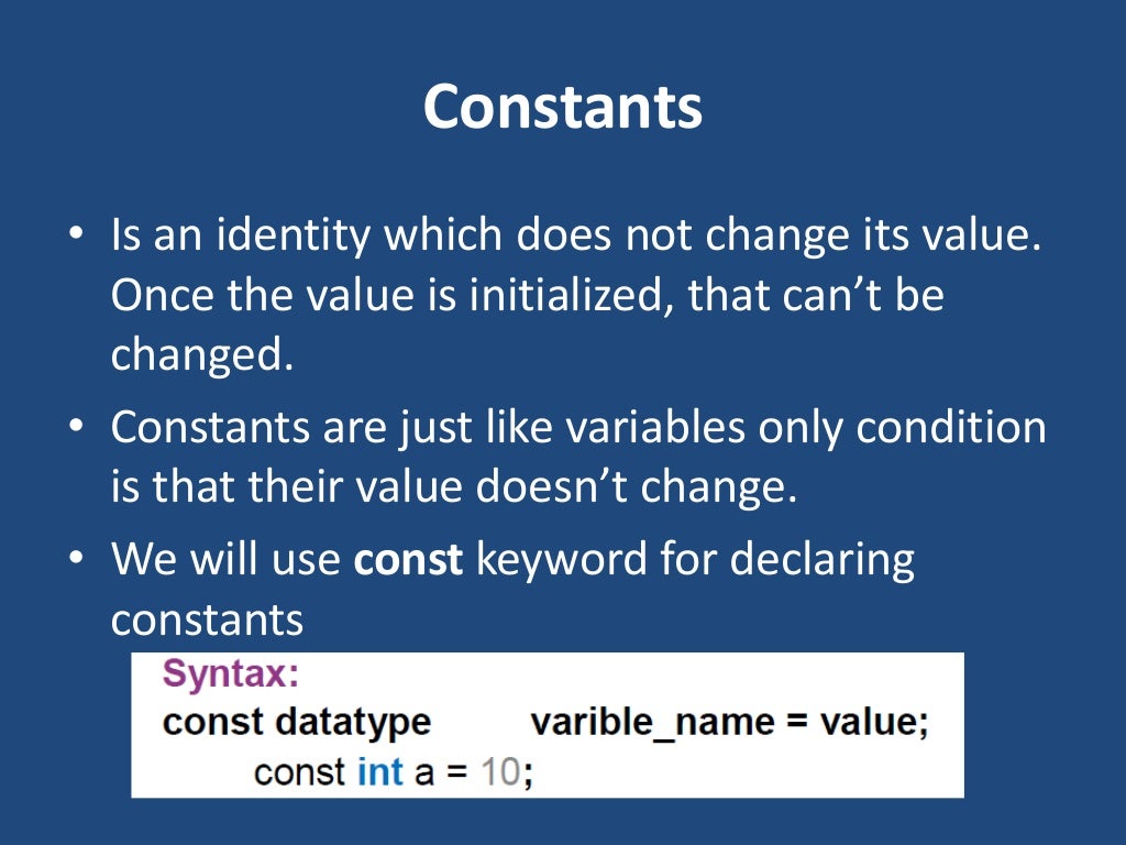 Variables in C and C++ Language