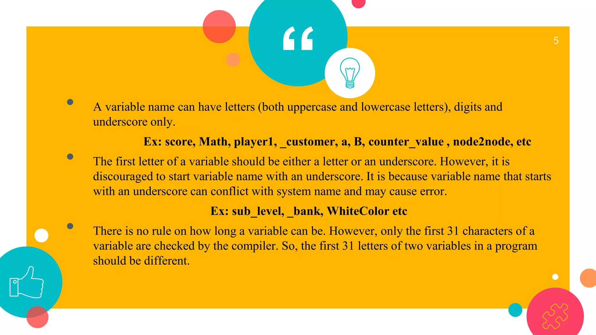 Variables | PPT