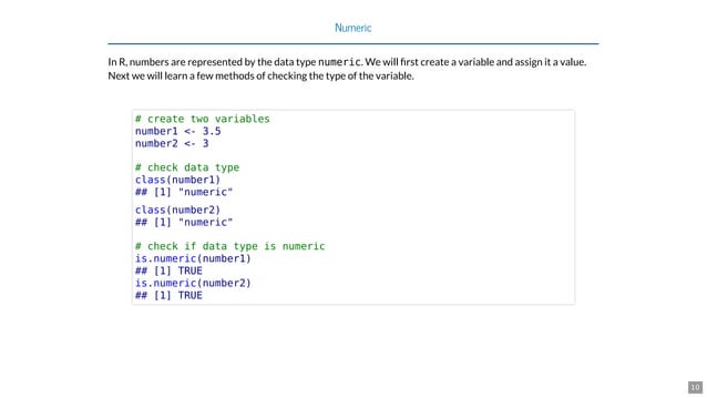 Variables & Data Types in R | PDF