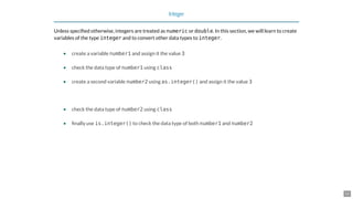 Variables & Data Types in R | PDF