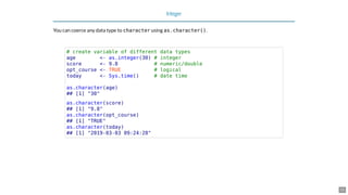Variables & Data Types in R | PDF