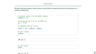 Variables & Data Types in R | PDF
