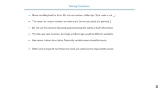 Variables & Data Types in R | PDF
