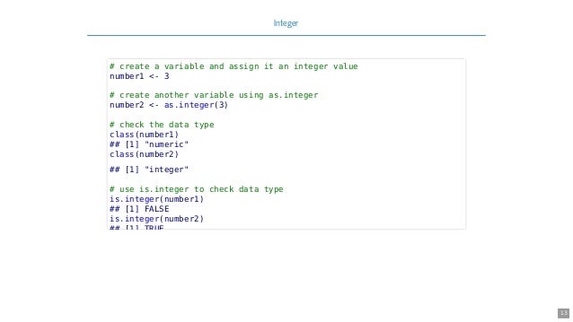 Variables & Data Types in R