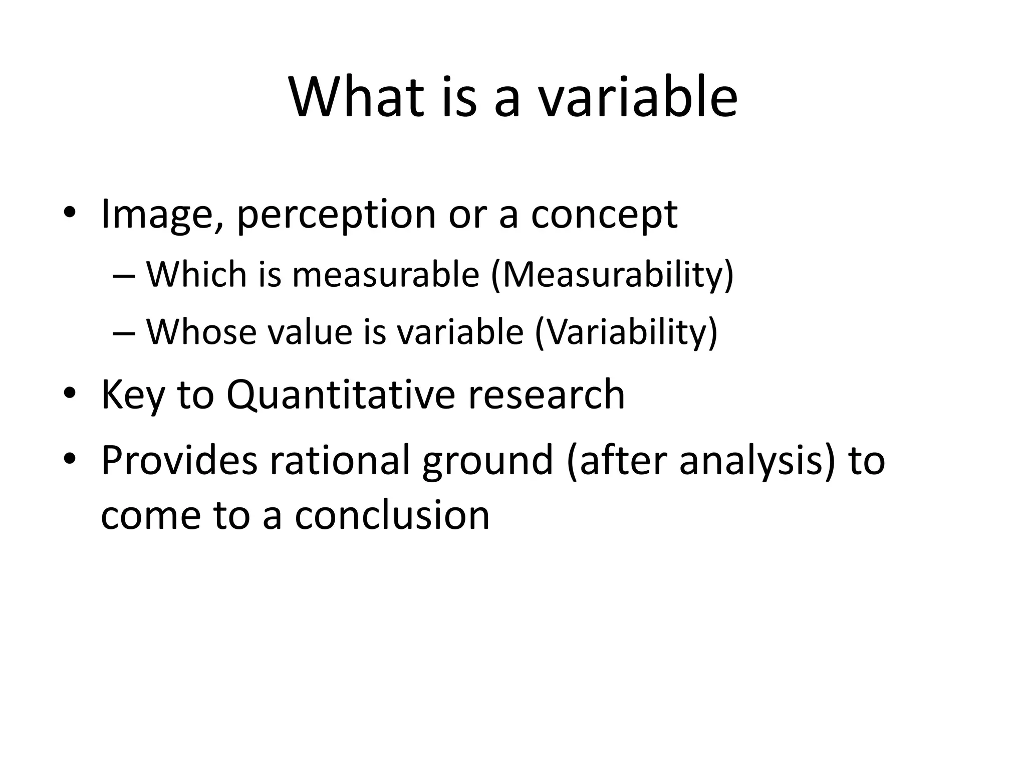Variables: Types and Operational Definitions | PPTX