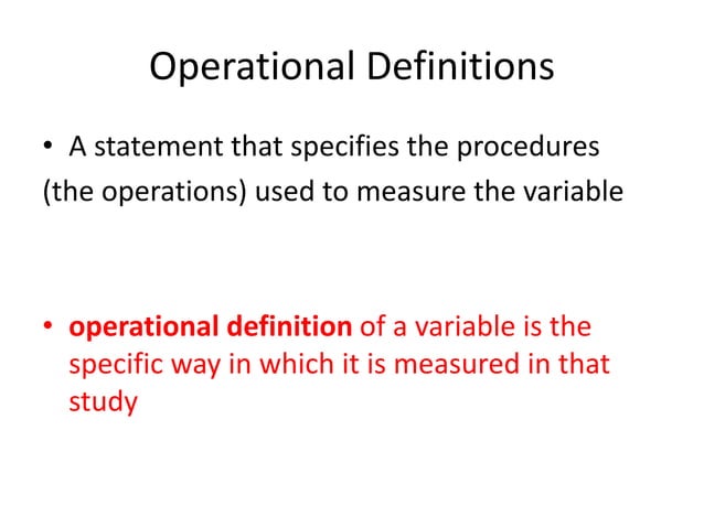 Variables: Types and Operational Definitions | PPTX | Science