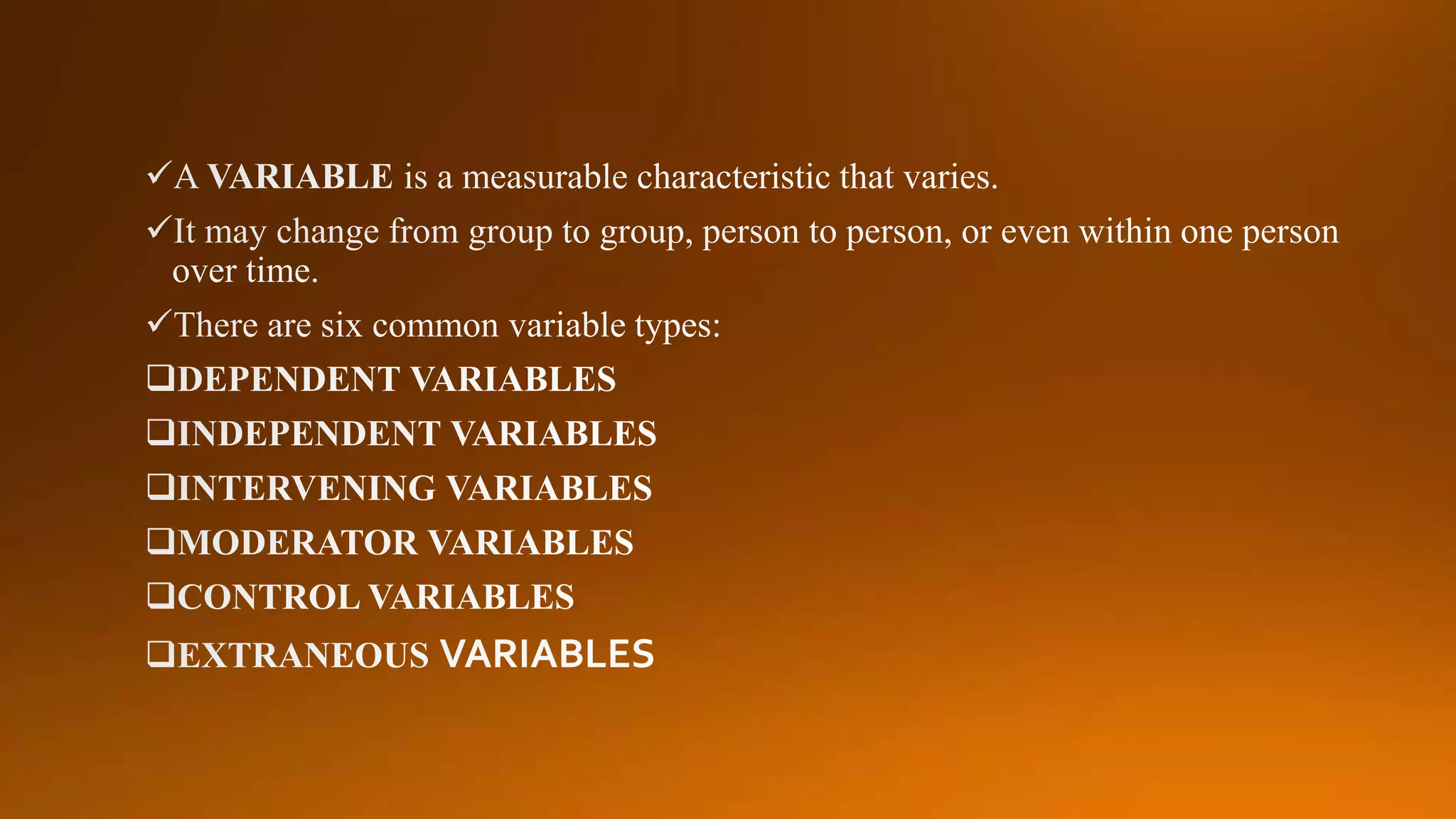 Variables | PPTX | Science
