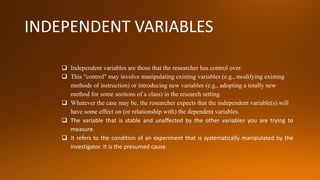Variables | PPTX | Science