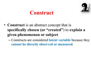 Meaning of Constructs, Concepts & Variables | PPT