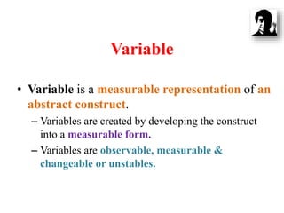 Meaning of Constructs, Concepts & Variables | PPT