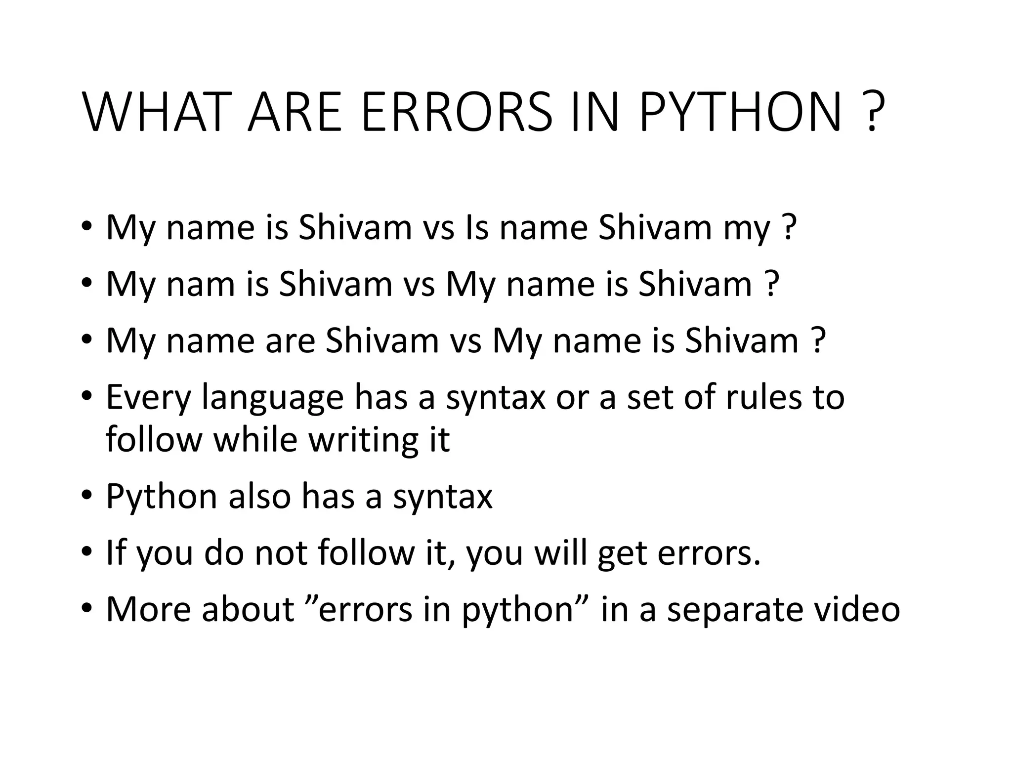 Part 1 Python Tutorial Variables And Data Types In Python Ppt