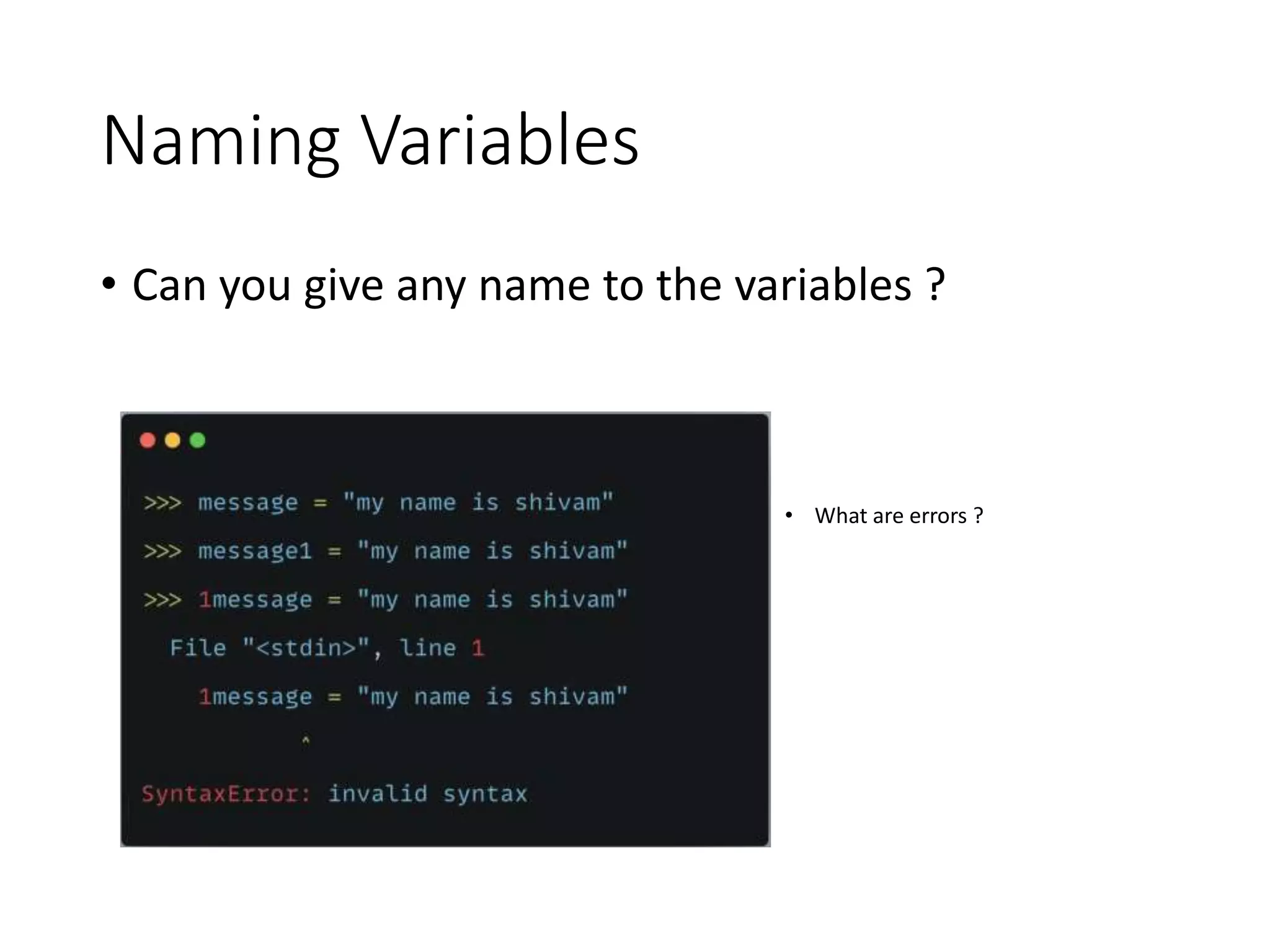 Part 1 Python Tutorial Variables And Data Types In Python Ppt