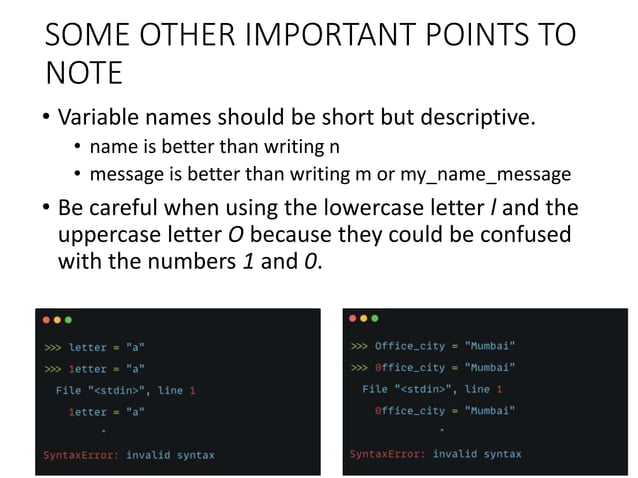 Part 1 Python Tutorial Variables And Data Types In Python Ppt