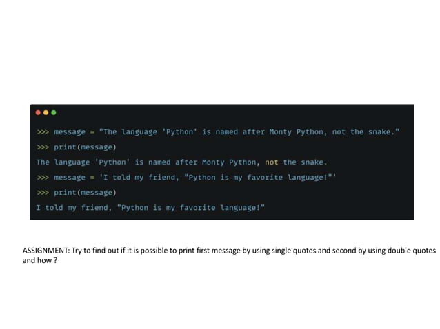 Part 1 Python Tutorial Variables And Data Types In Python Ppt