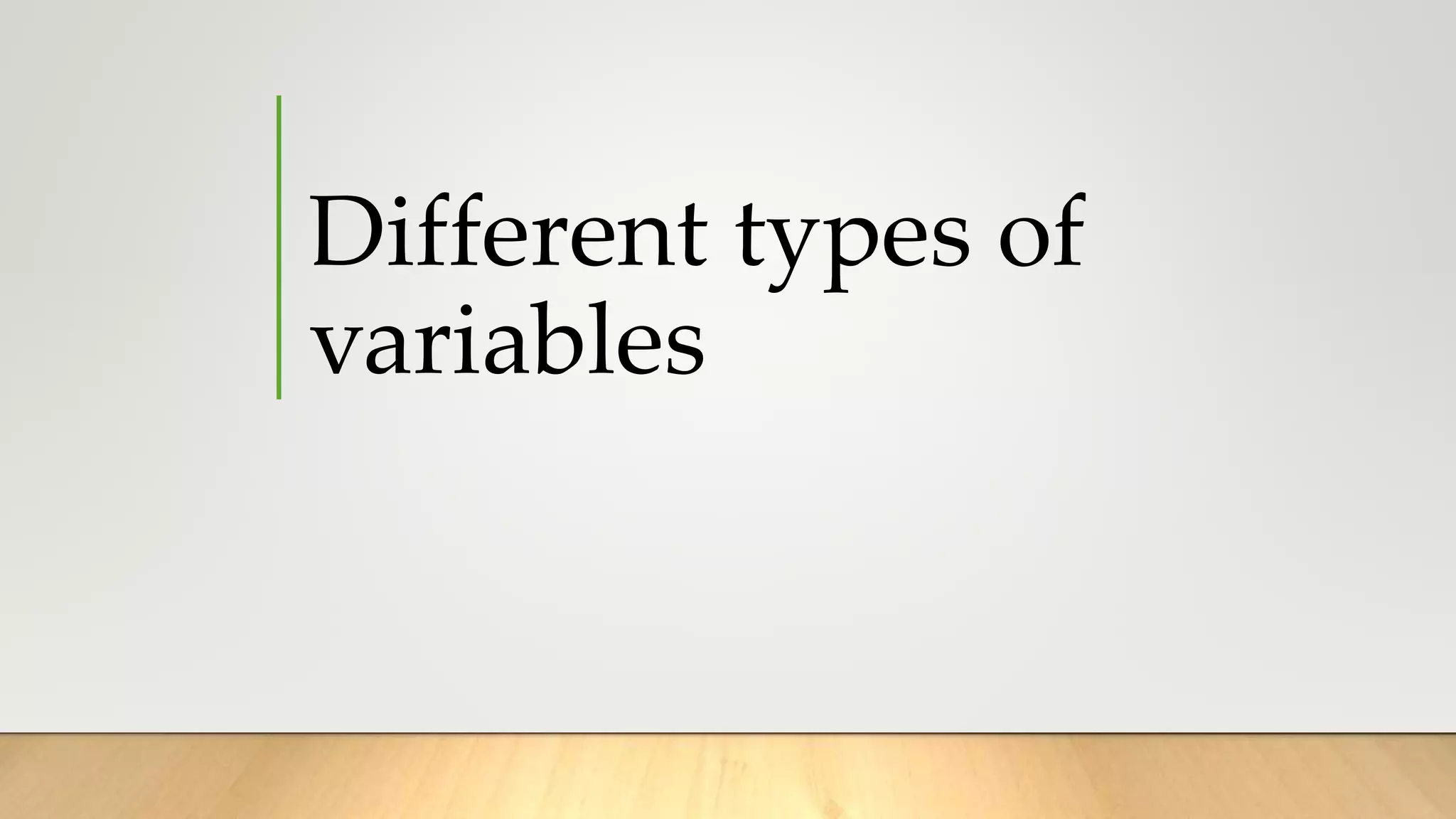 Variables | PPT