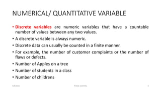 Categorical and Numerical Variables | PPTX