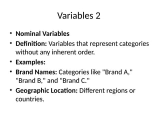 Variables.pptx for business research students | PPT