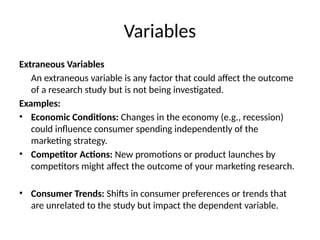 Variables.pptx for business research students | PPT