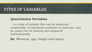 Variables and what is the meaning of variales | PPTX | Physics | Science