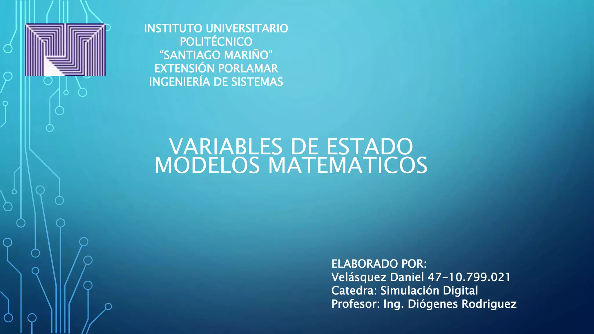Variables de Estado-Daniel Velasquez | PPTX
