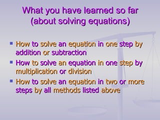 Variables On Both Sides | PPT