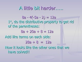 Variables On Both Sides | PPT