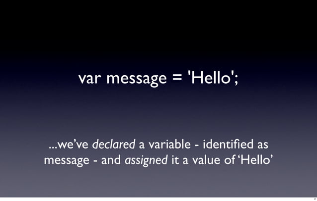 Javascript foundations: variables and types | PPT