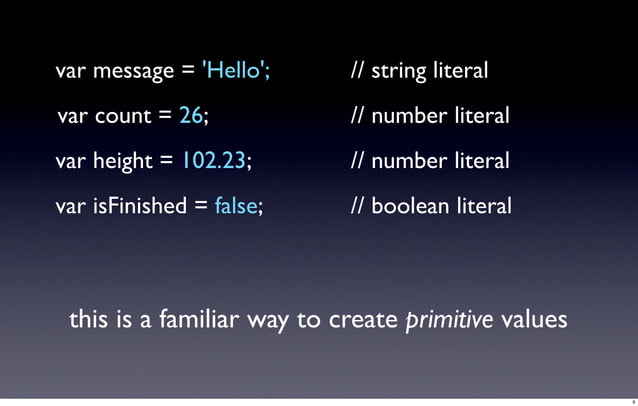 Javascript foundations: variables and types | PPT