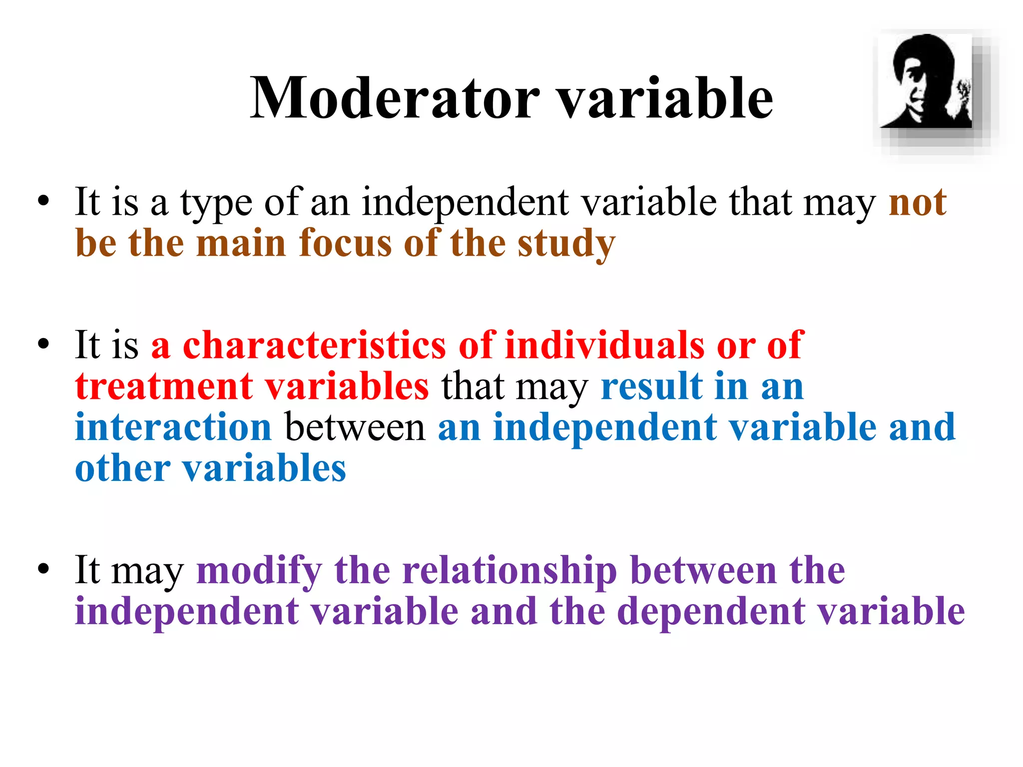 Types of Variables - Independent, Dependent ,Extraneous ,Intervening ... Types of Variables - Independent, Dependent ,Extraneous ,Intervening ...